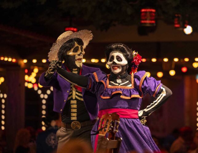 Coco characters Miguel and family at Disney Treasure restaurant