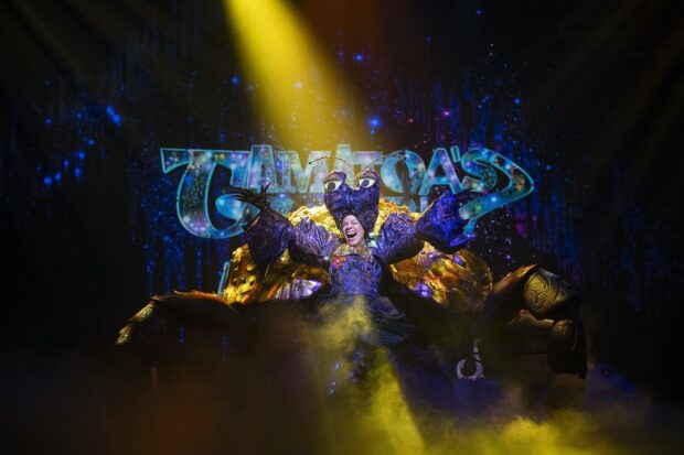 Moana show on Disney Treasure: Maui character, Te Fiti puppet