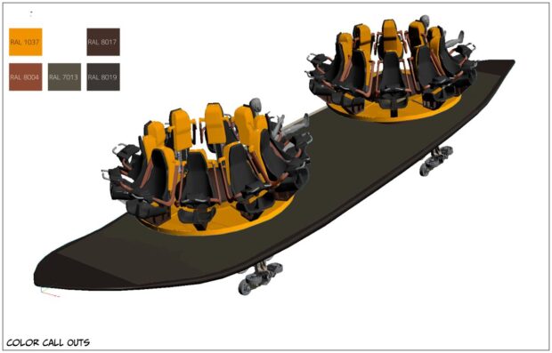Georgia Gold Rusher roller coaster 2025 at Six Flags Over Georgia
