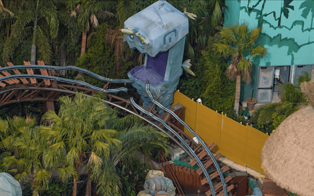 Donkey Kong coaster ride-testing with real people at Epic Universe