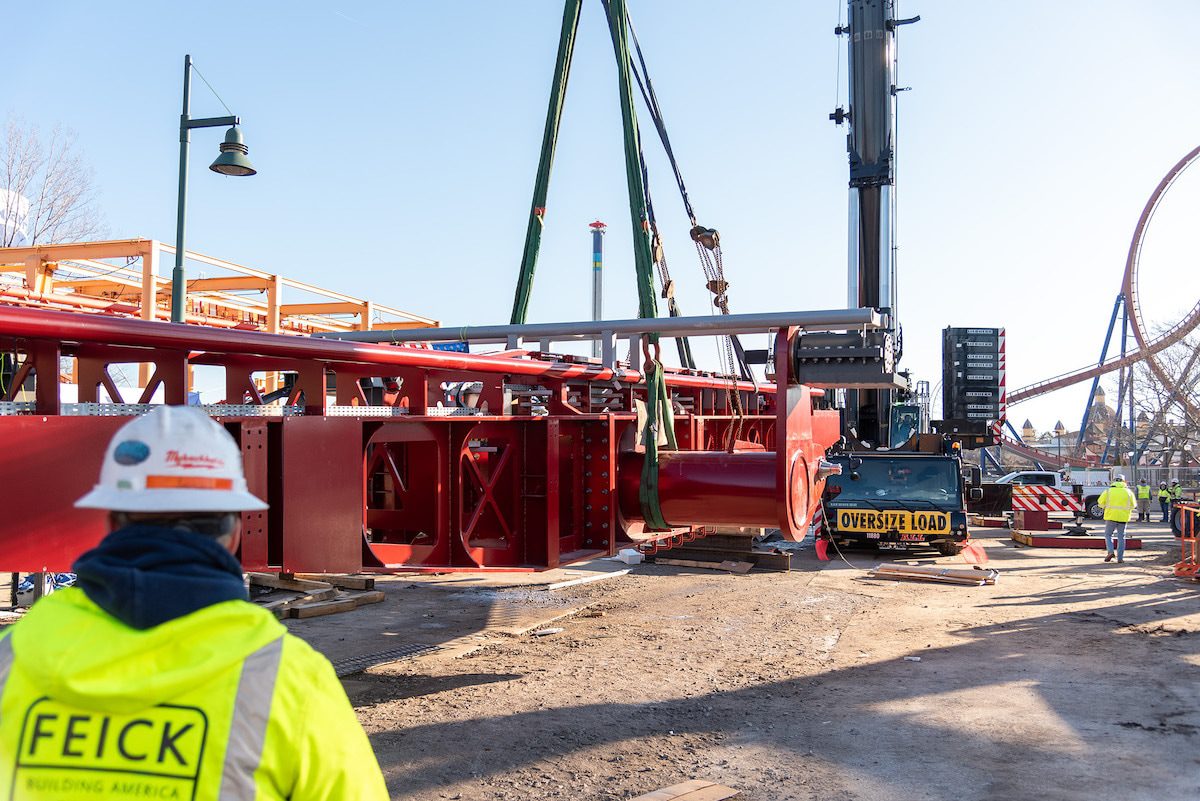 Cedar Point construction update: Siren's Curse tilt roller coaster