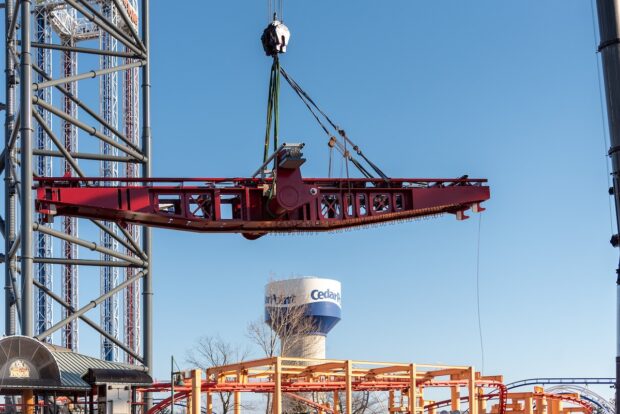 Cedar Point construction update: Siren's Curse tilt roller coaster