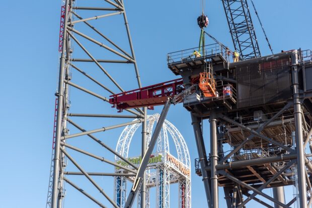 Cedar Point construction update: Siren's Curse tilt roller coaster