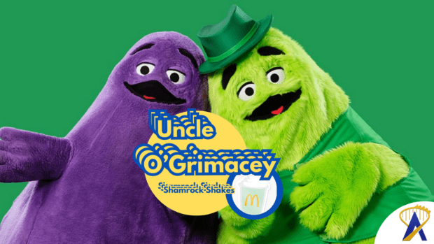 Uncle O'Grimacey, Grimace Shamrock Shake 2025 at McDonald's