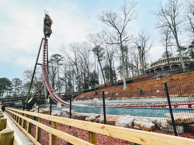 Georgia Gold Rusher roller coaster POV at Six Flags Over Georgia