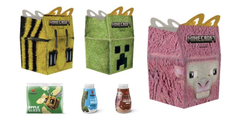 Minecraft Happy Meal toys + adult meal at McDonald's for movie