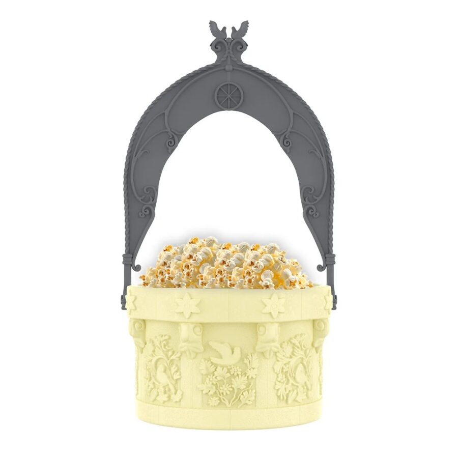 Snow White popcorn buckets at AMC, Cinemark