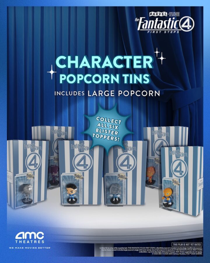 Fantastic Four popcorn buckets | AMC, Cinemark, Regal, Alamo