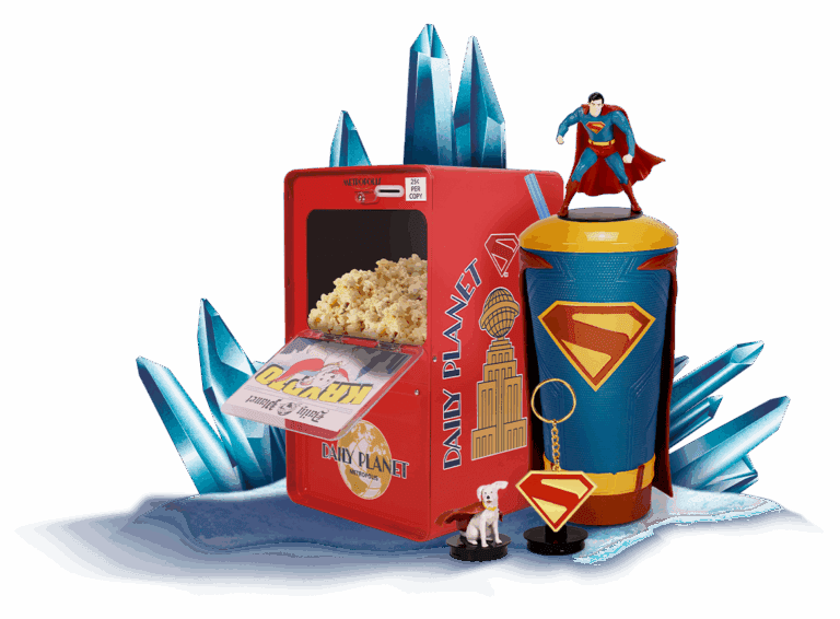 Superman popcorn buckets | AMC, Cinemark, Regal, Alamo