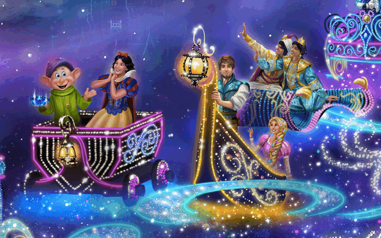 Disney Starlight nighttime parade at Magic Kingdom