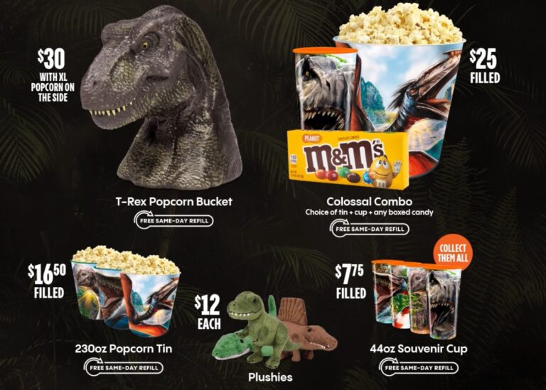 Jurassic World popcorn buckets | Cinemark, Regal movie theaters