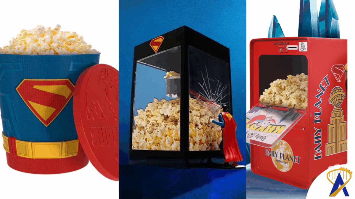 Superman popcorn buckets | AMC, Cinemark, Regal, Alamo
