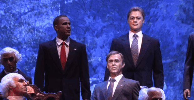 Hall of Presidents speeches: Clinton, Bush, Obama, Trump, Biden