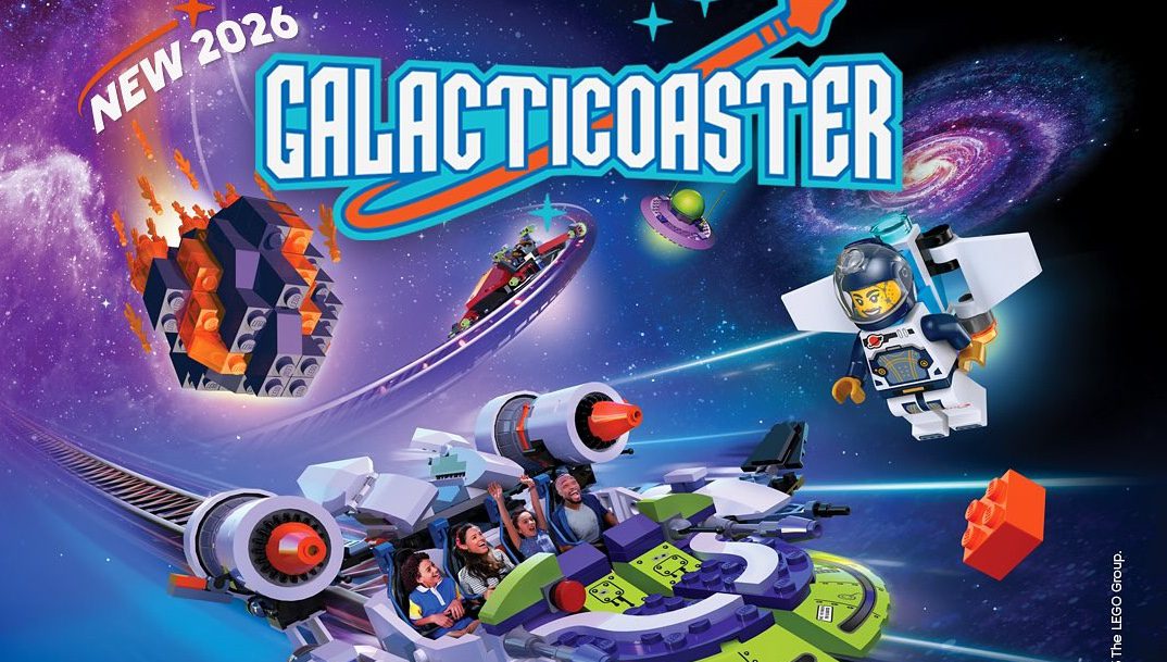 Galacticoaster indoor roller coaster opening at Legoland in 2026