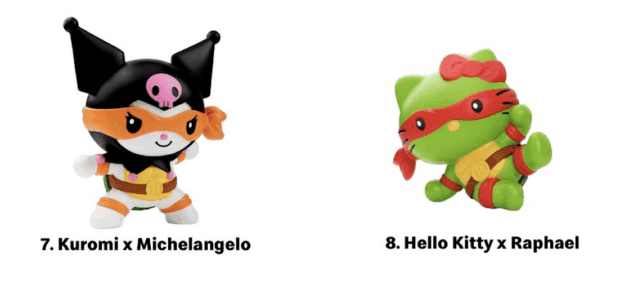 Hello Kitty x TMNT Happy Meal toys | List of 12 toys at McDonald's