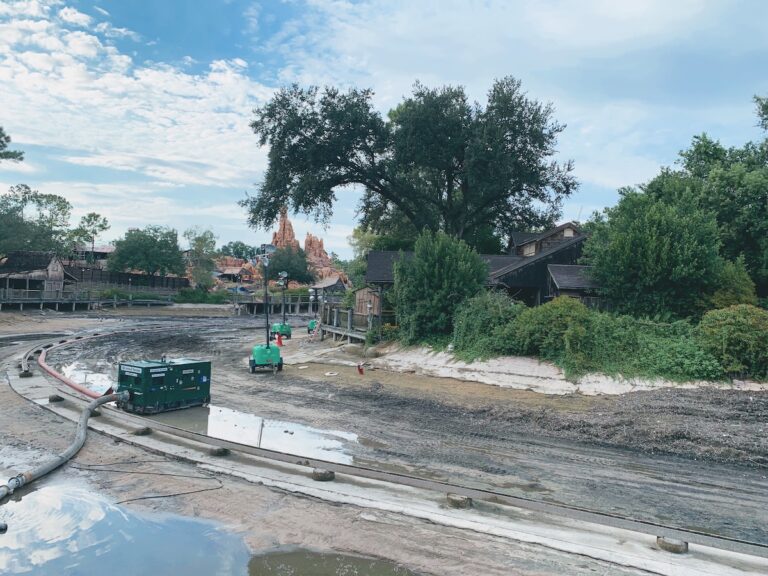 Tom Sawyer Island demolition for Piston Peak at Magic Kingdom