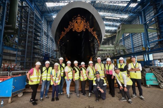 Disney Destiny cruise ship under construction in Germany