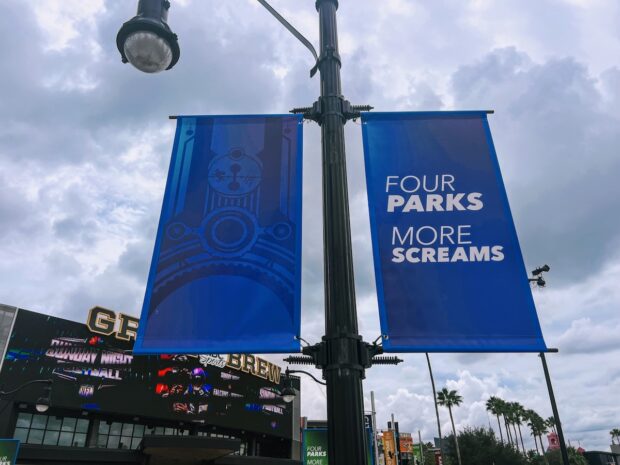 Epic Universe banners installed at Universal CityWalk