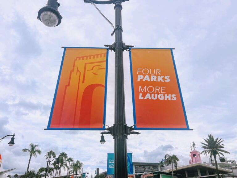 Epic Universe banners installed at Universal CityWalk