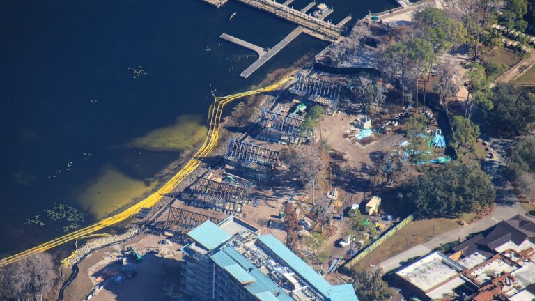 Disney Lakeshore Lodge construction at former River Country site