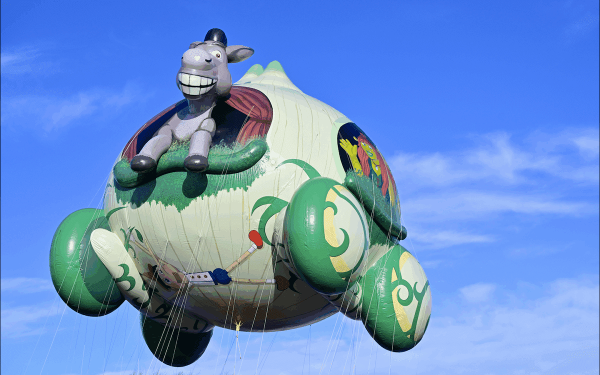 Macy's Thanksgiving Day Parade 2025 with 'Shrek 5' triplet balloon