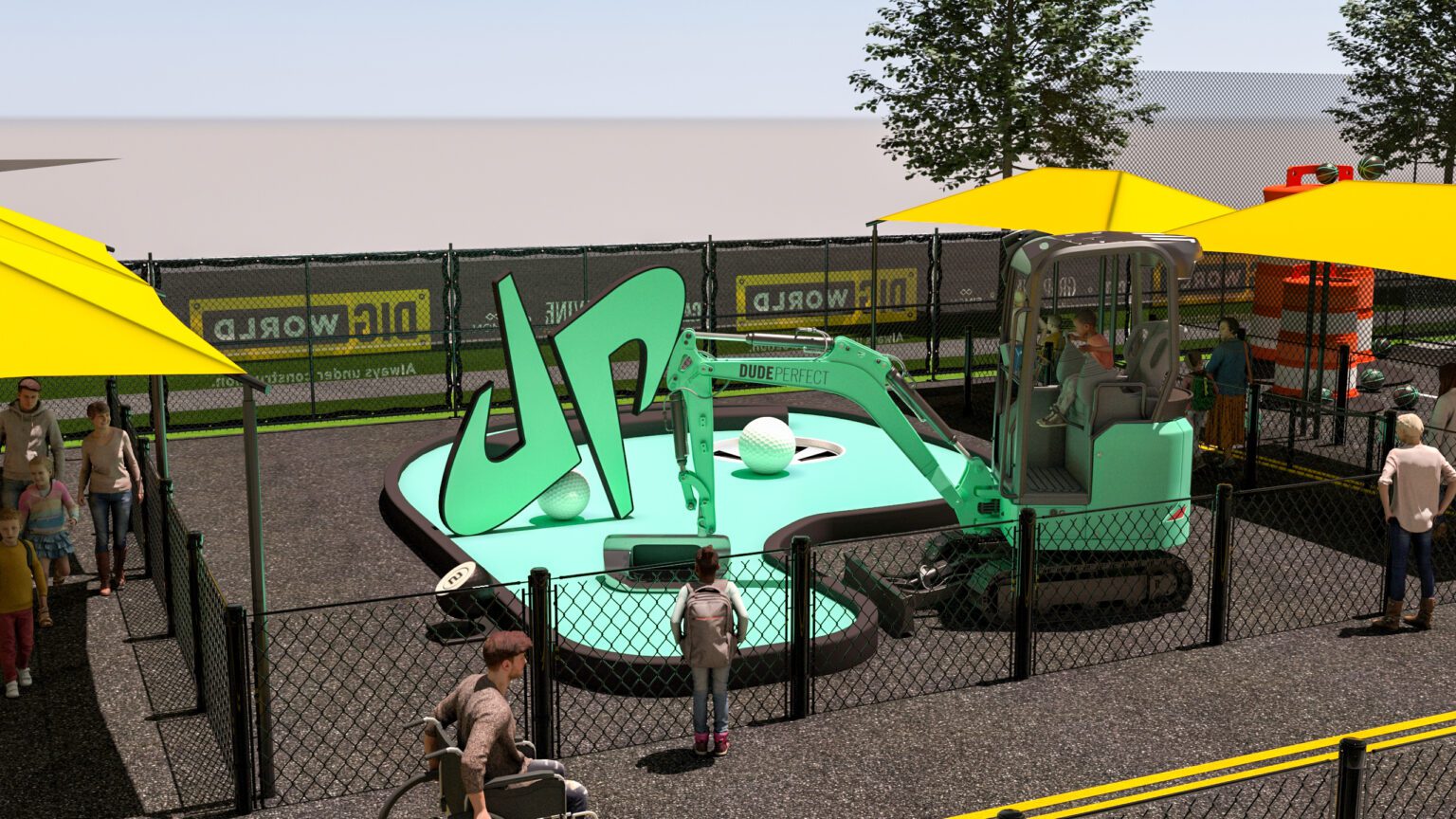 Dig World construction-themed park from Dude Perfect opens 2026