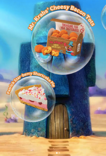Burger King SpongeBob menu + King Jr. Meal SpongeBob toys