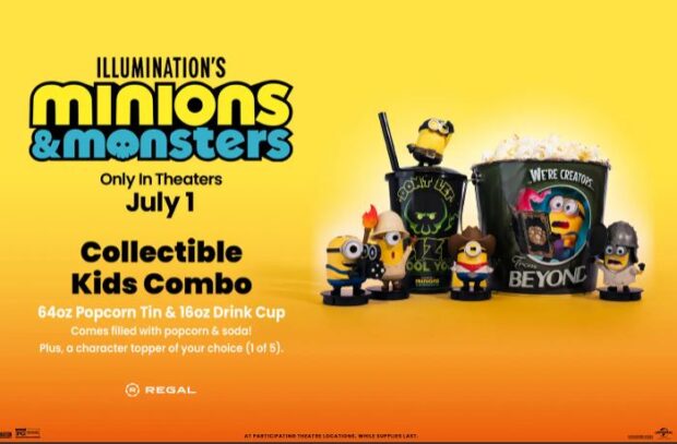 Cinemark exclusive 'Minions & Monsters' popcorn bucket and collectibles